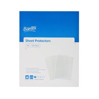 Bantex Economy Sheet Protectors A4 Clear - 100 Pack — Brilliant Minds ...