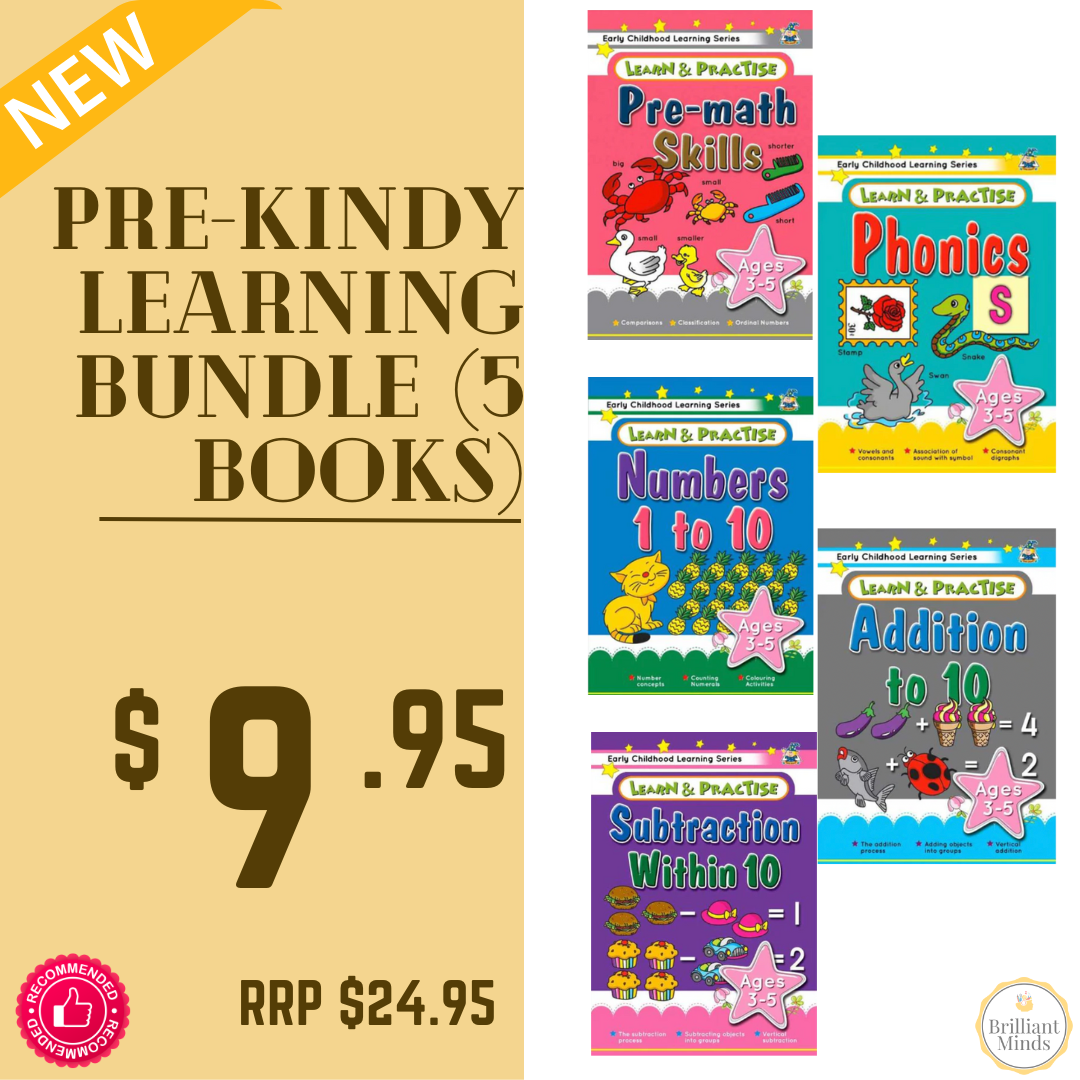 Pre Kindy (Ages 3 & 4) Learning Bundle – Brilliant Minds Australia