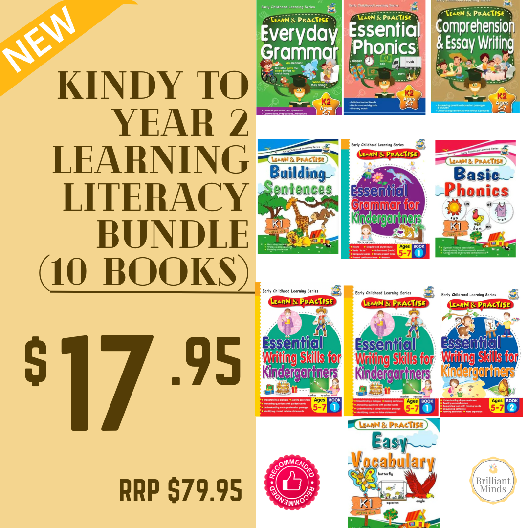 Kindy to Year 2 Literacy Bundle (10 Books) – Brilliant Minds Australia