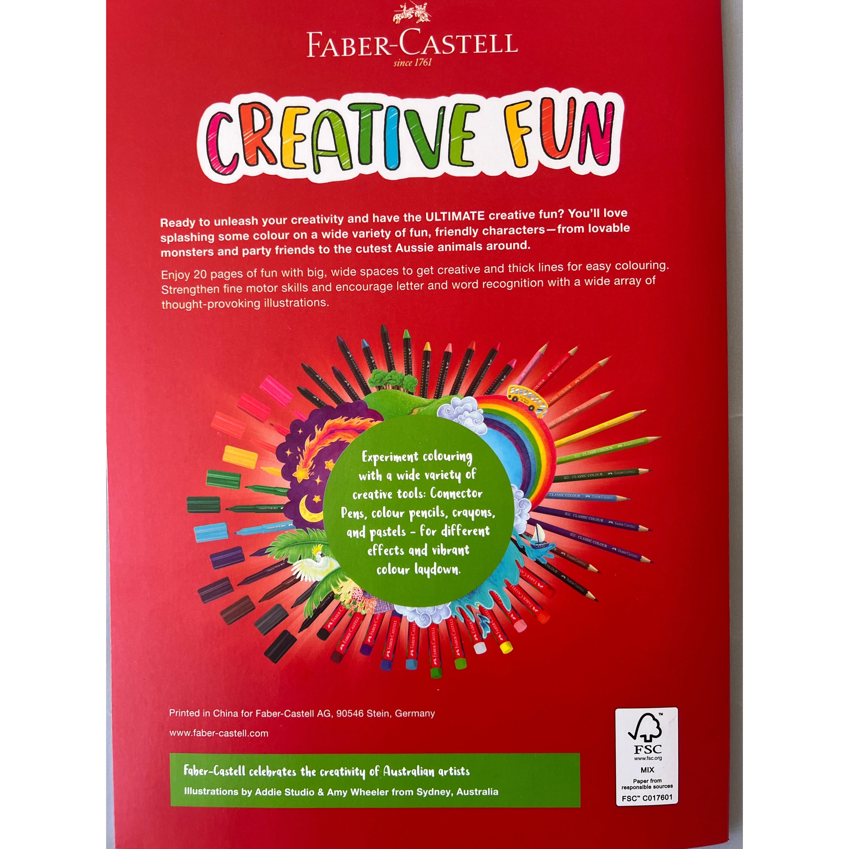 Faber Castell Creative Fun Colouring Book (20 Pages) — Brilliant Minds ...