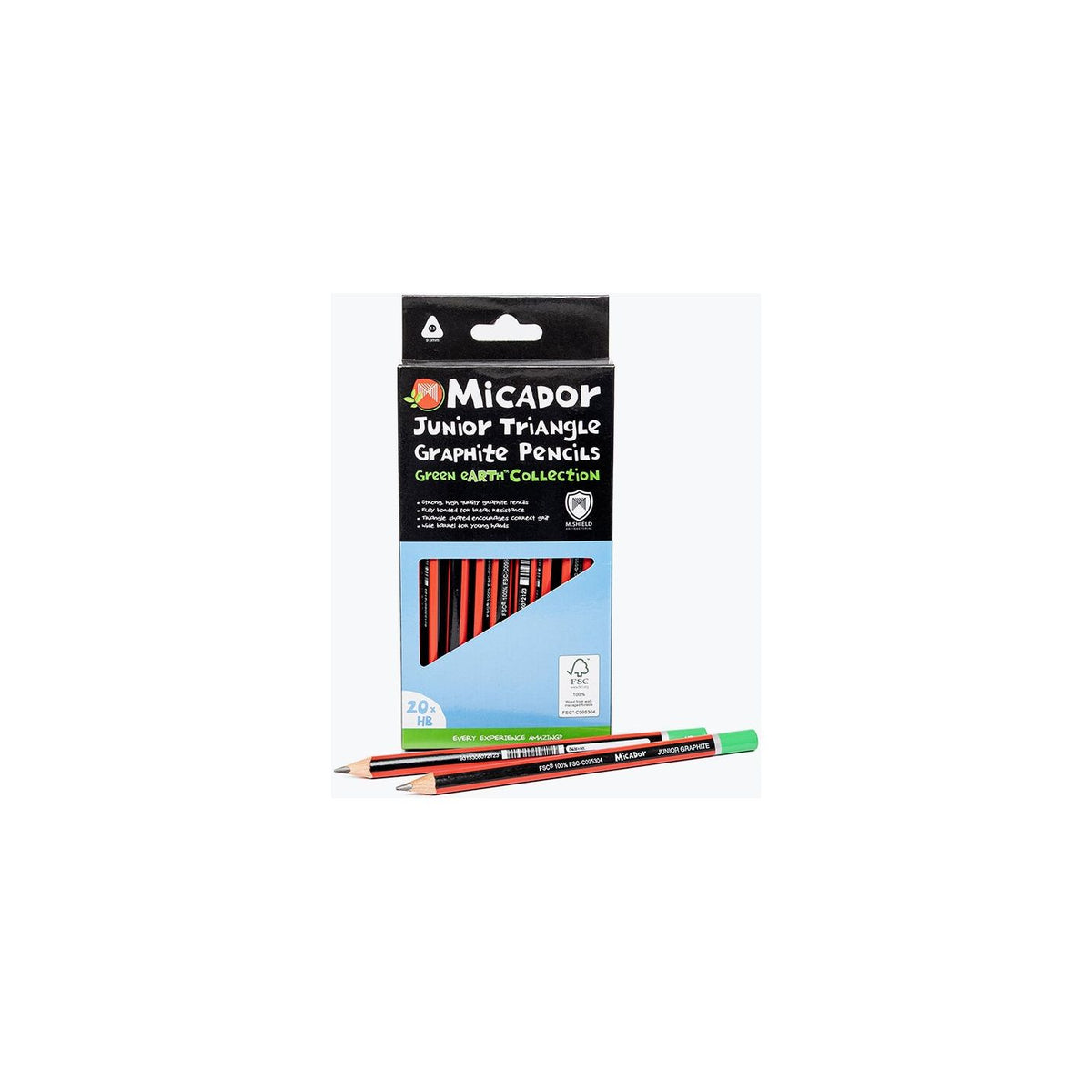 Micador Junior Triangle Graphite Pencils 20 Pack Box HB — Brilliant ...