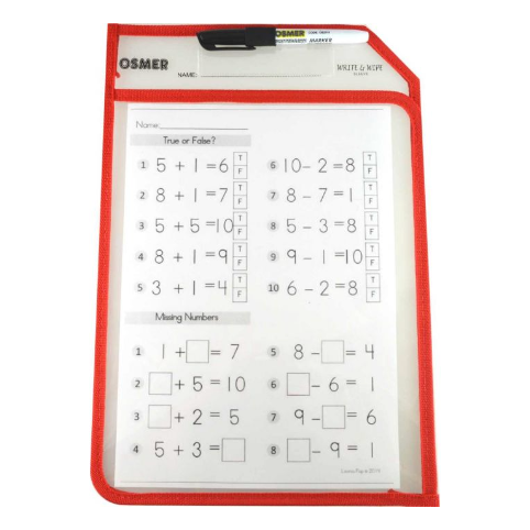 Write & Wipe - A4 Erasable Sleeve with Marker (Assorted Colours) – Brilliant Minds Australia