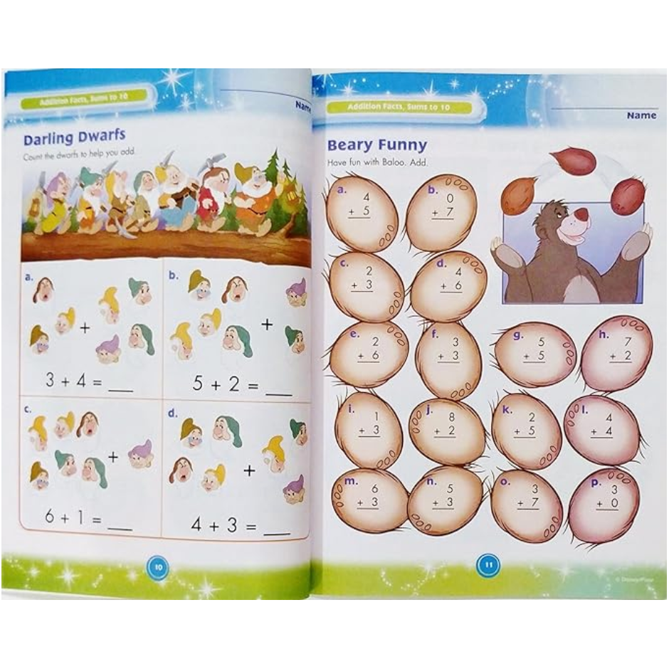 Disney - Addition & Subtraction Educational Workbook – Brilliant Minds ...