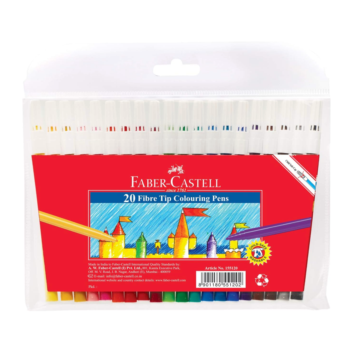 Faber Castell 20 Fibre-Tip Colour Markers — Brilliant Minds Australia