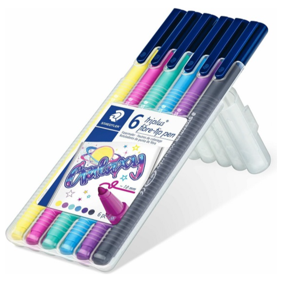 Markers Colouring Staedtler Triplus Fibre Tip Galaxy Assorted Wallet/6 ...
