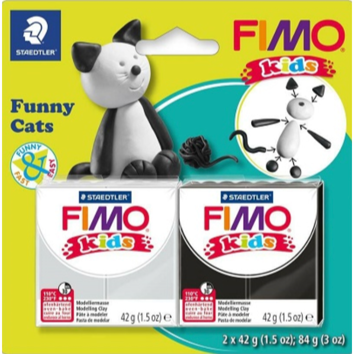 FIMO Modelling Clay Kids Funny Cats — Brilliant Minds Australia