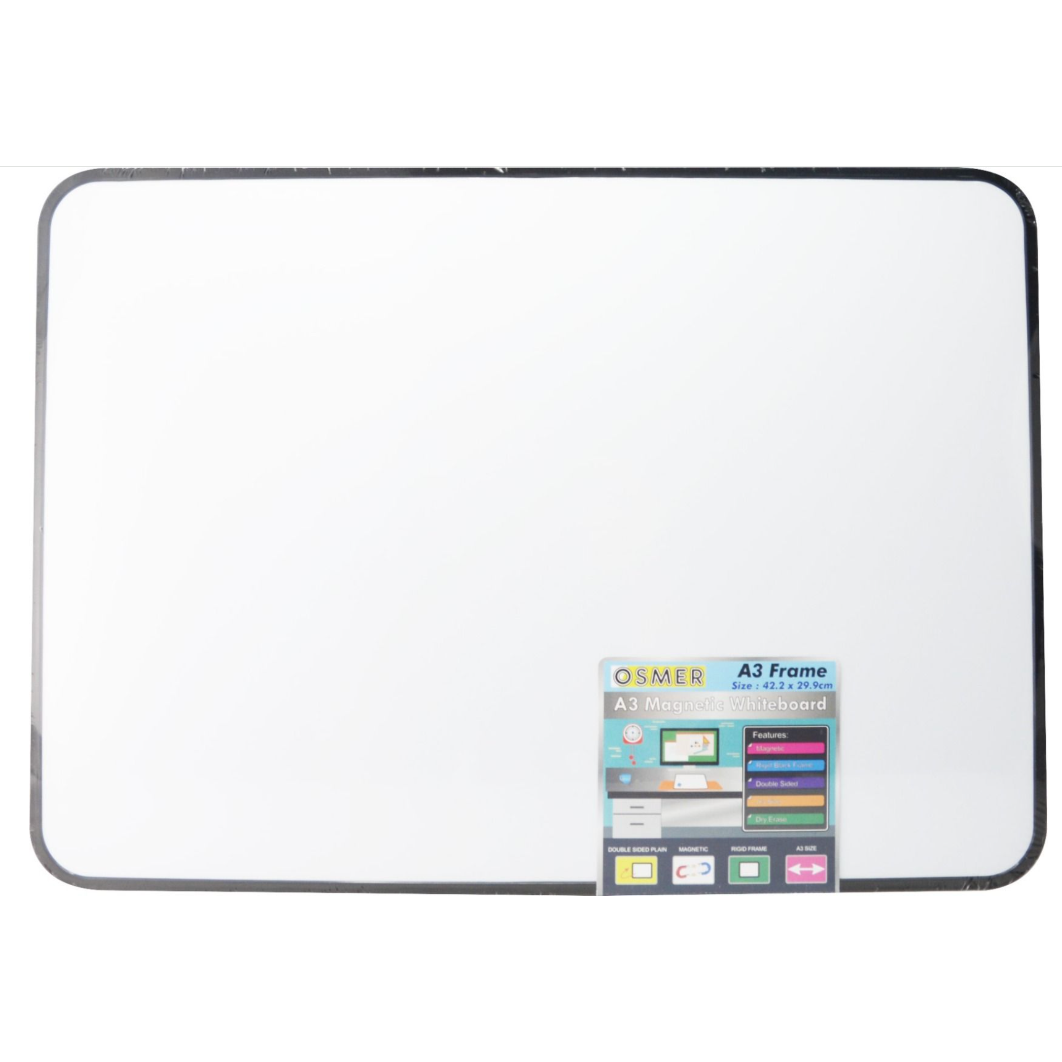 A3 Magnetic Whiteboard Doubled Sided with Frame – Brilliant Minds Australia