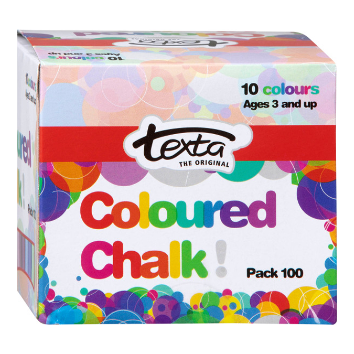 Texta Chalk Assorted Colours Pack Of 100 — Brilliant Minds Australia