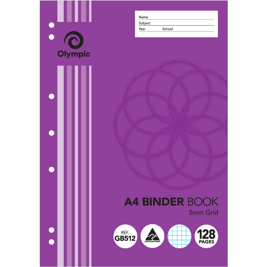 Olympic A4 Maths Grid Book 96 Pages 5mm Brilliant Minds Australia