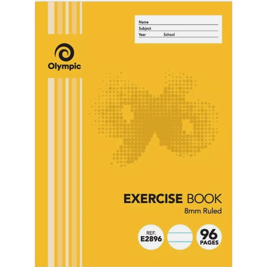 Olympic Exercise Book 225x175mm 96 Page 8mm Brilliant Minds Australia