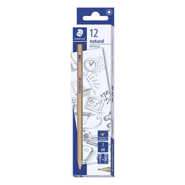 Staedtler Natural HB Graphite Pencils (Individual or 12 Pack ...