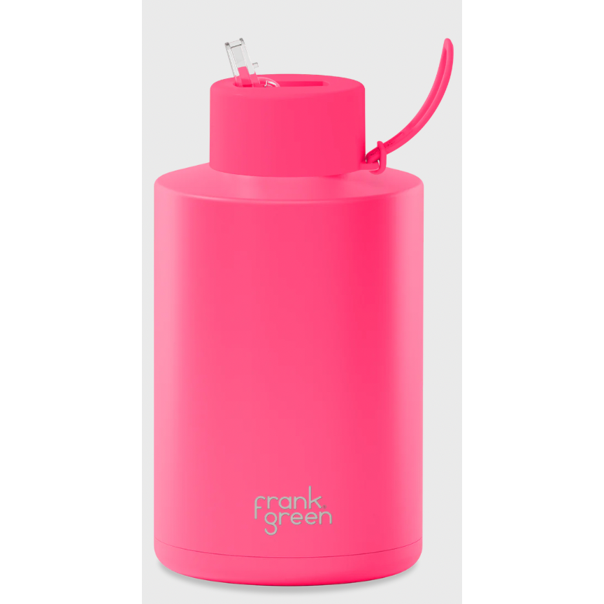 Frank Green 2L Stainless Steel Ceramic Reusable Bottle with Straw Lid ...