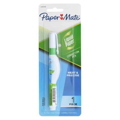 Liquid Paper Correction Pen - 7mL Needle Point White — Brilliant Minds ...