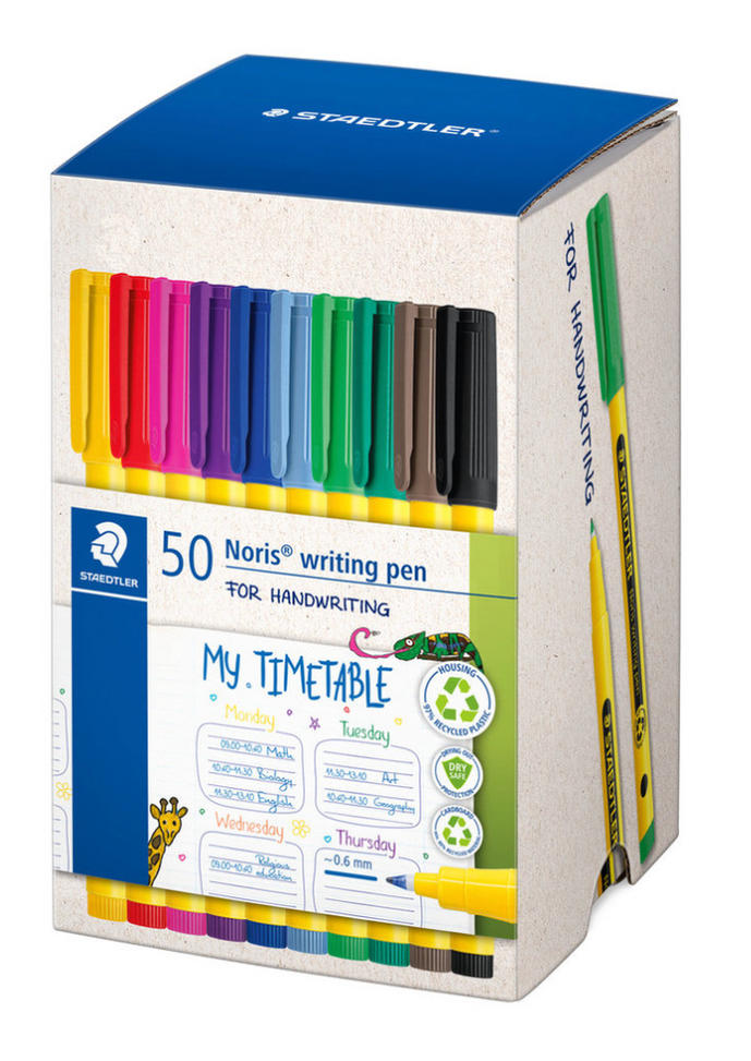 Staedtler 50pk Noris Writing Pen Coloured — Brilliant Minds Australia
