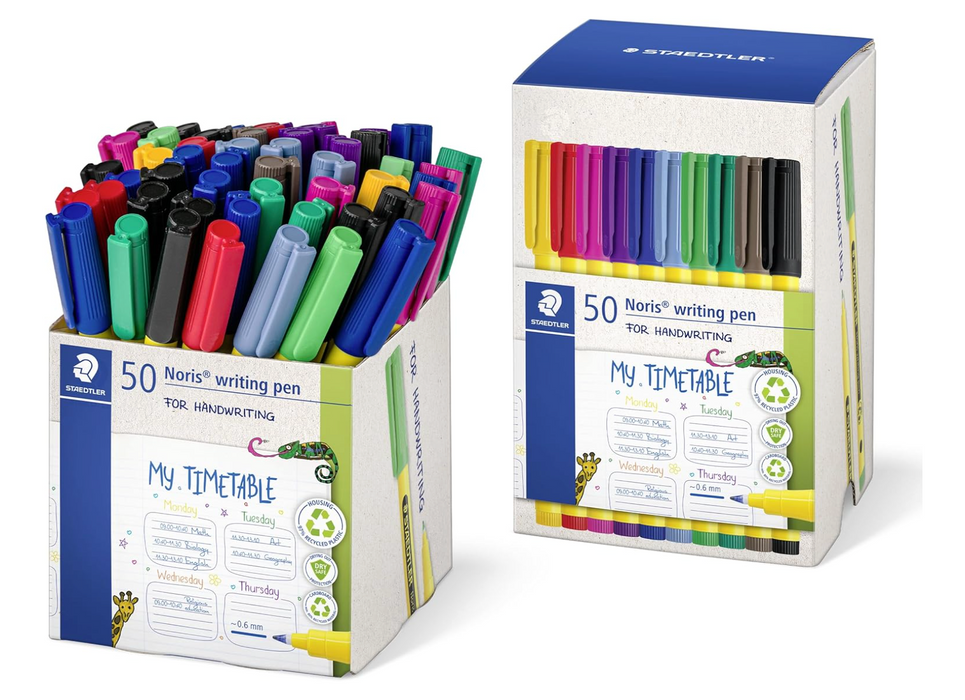 Staedtler 50pk Noris Writing Pen Coloured — Brilliant Minds Australia