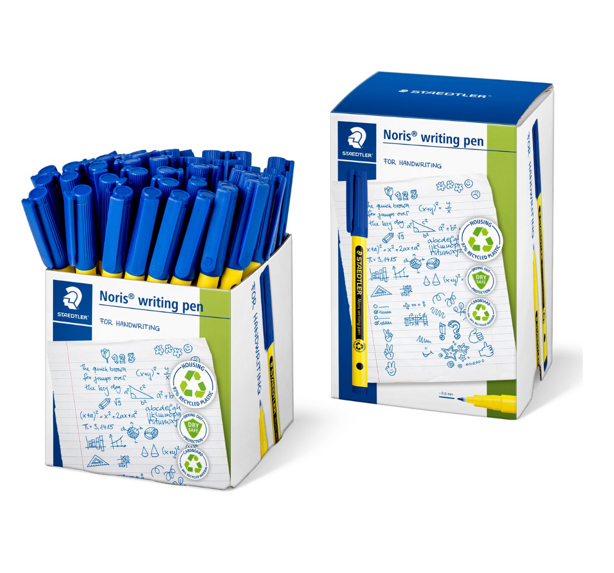 Staedtler 50pk Noris Writing Pens Blue — Brilliant Minds Australia