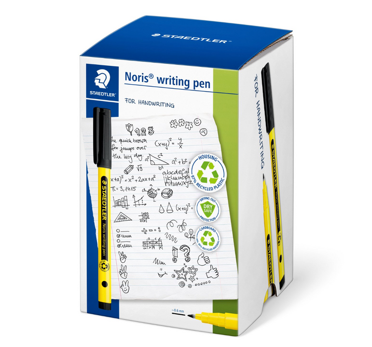 Staedtler 50pk Noris Writing Pens Black — Brilliant Minds Australia