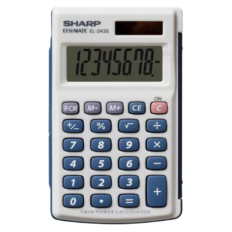 Sharp 8 Digit Pocket Calculator EL-243S — Brilliant Minds Australia