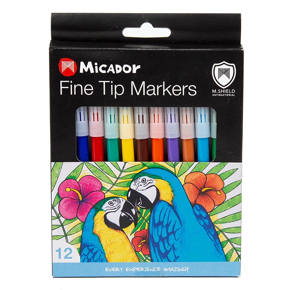 Micador M.Shield 12 Pack Fine Tip Marker — Brilliant Minds Australia