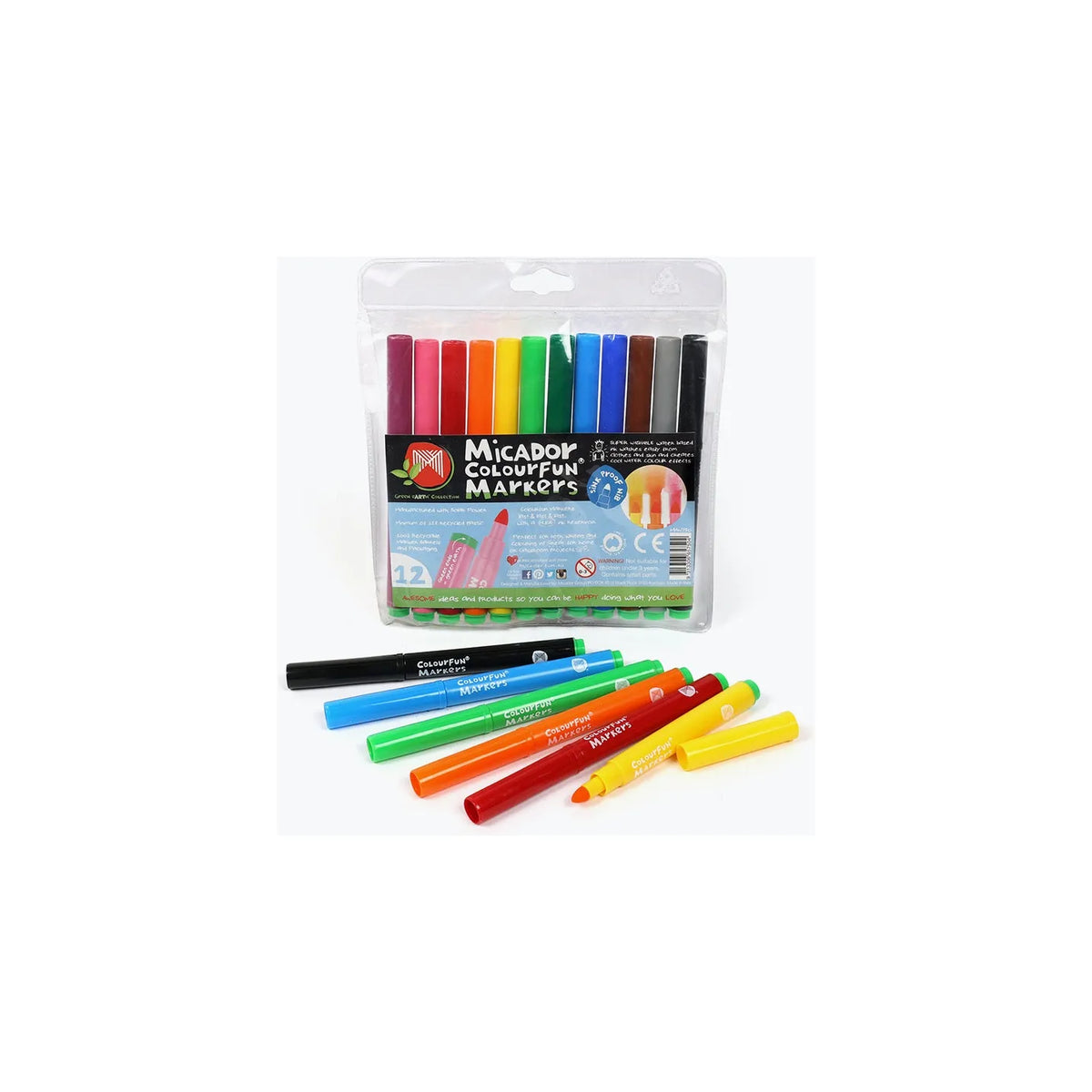 Micador ColourFun Markers 12 Pack Wallet — Brilliant Minds Australia