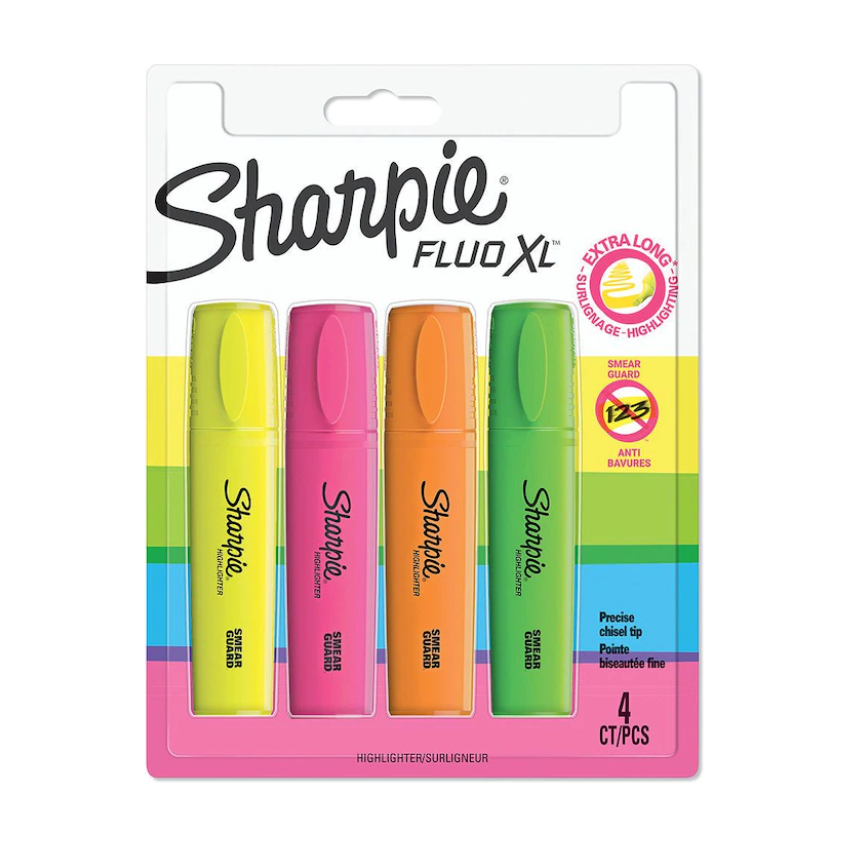 Sharpie 4 Pack Highligher XL – Brilliant Minds Australia