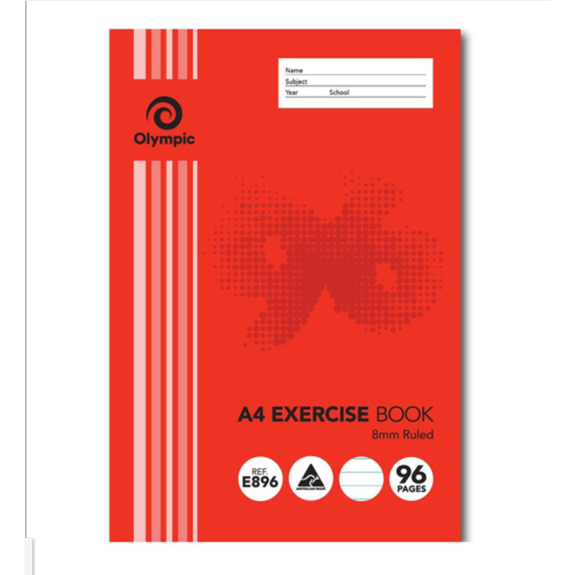 Olympic Exercise Book- A4 - 96 Pages – Brilliant Minds Australia